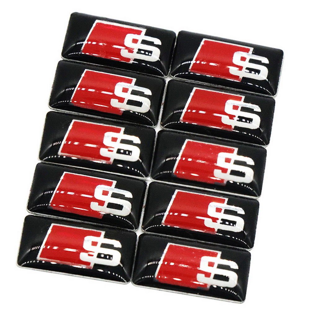 10x S Sline S-Line 3D Sticker for AUDI Emblem Adhesive 3M Car Styling ...