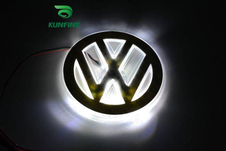 Brand New 3 Colors Car Led Emblem Led Mark Car Led Logo For VW 11cm X 11cm