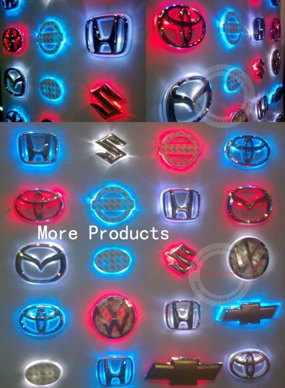 Brand New 3 Colors Car Led Emblem Led Mark Car Led Logo For VW 11cm X 11cm