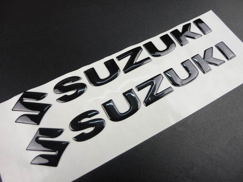 Suzuki S Sticker Logo Motorcycle Black Fuel Tank Decal Emblem 3D Moto ...