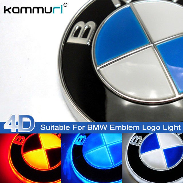 Illuminated Auto Car Led 4D Grille BlLED Logo Emblem Light For BMW
