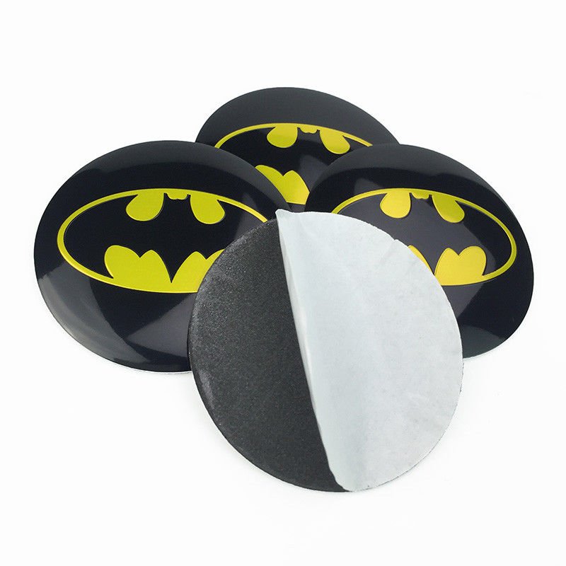 4 Pcs Batman Logo Car rims cover wheel center caps hub caps emblem ...