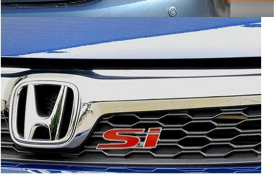 2X Metal Badge Front Grille + Rear Combo Car Emblem ""SI ""Logo For ...