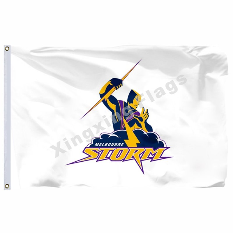 Melbourne Storm Flag 3ft X 5ft National Rugby League NRL Banner Size 4 ...