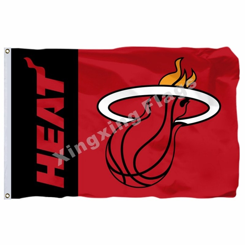 Miami Heat Wordmark Flag 3ft X 5ft Polyester NBA1 Miami Heat Banner ...