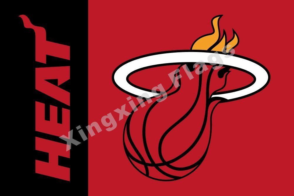 Miami Heat Wordmark Flag 3ft X 5ft Polyester NBA1 Miami Heat Banner ...