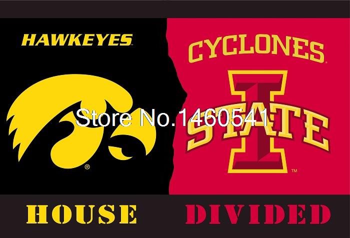 Iowa Hawkeyes Iowa State Cyclones House Divided Flag 3ft X 5ft ...