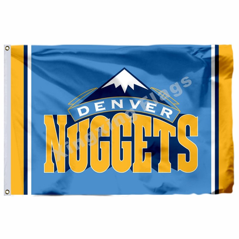 Denver Nuggets Column Flag 3ft X 5ft Polyester NBA1 Denver Nuggets ...