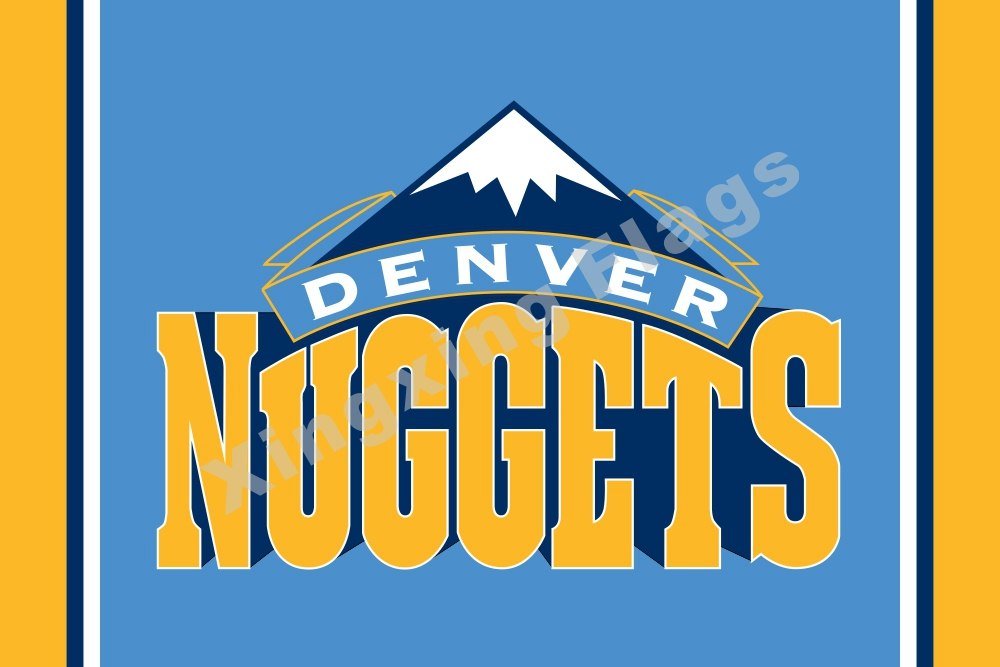 Denver Nuggets Column Flag 3ft X 5ft Polyester NBA1 Denver Nuggets ...