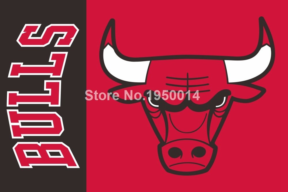 Chicago Bulls Wordmark Flag 3ft x 5ft Polyester NBA Chicago Bulls ...