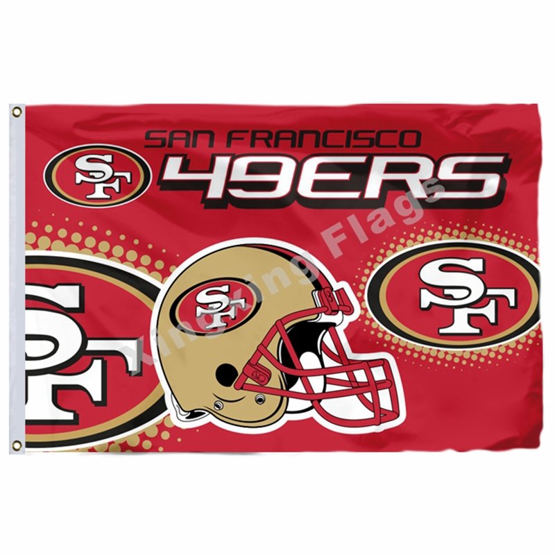 San Francisco 49ers New Wordmark Flag 3ft X 5ft Polyester NFL1 San ...