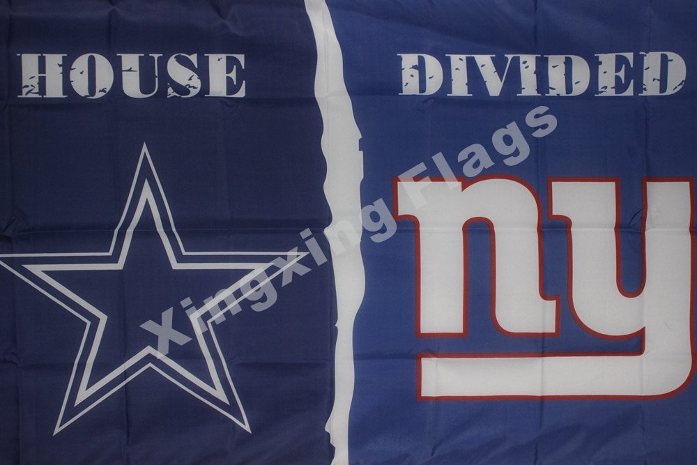 Dallas Cowboys New York Giants House Divided Flag 3ft X 5ft Polyester ...