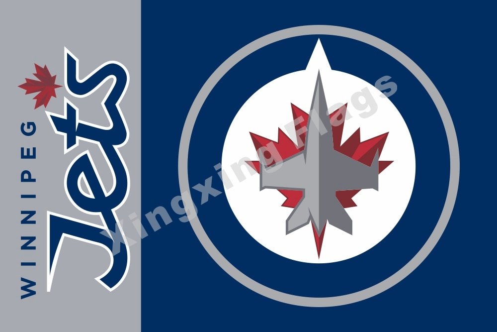 Winnipeg Jets Wordmark Flag 3ft X 5ft Polyester NHL Banner Winnipeg ...
