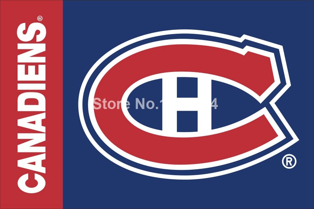 Montreal Canadiens wordmark Flag 3ft x 5ft Polyester NHL Banner ...