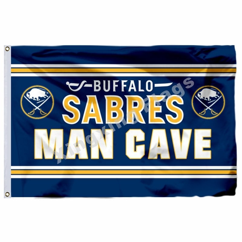 Buffalo Sabres Man Cave Flag 3ft X 5ft Polyester NHL Banner Buffalo ...