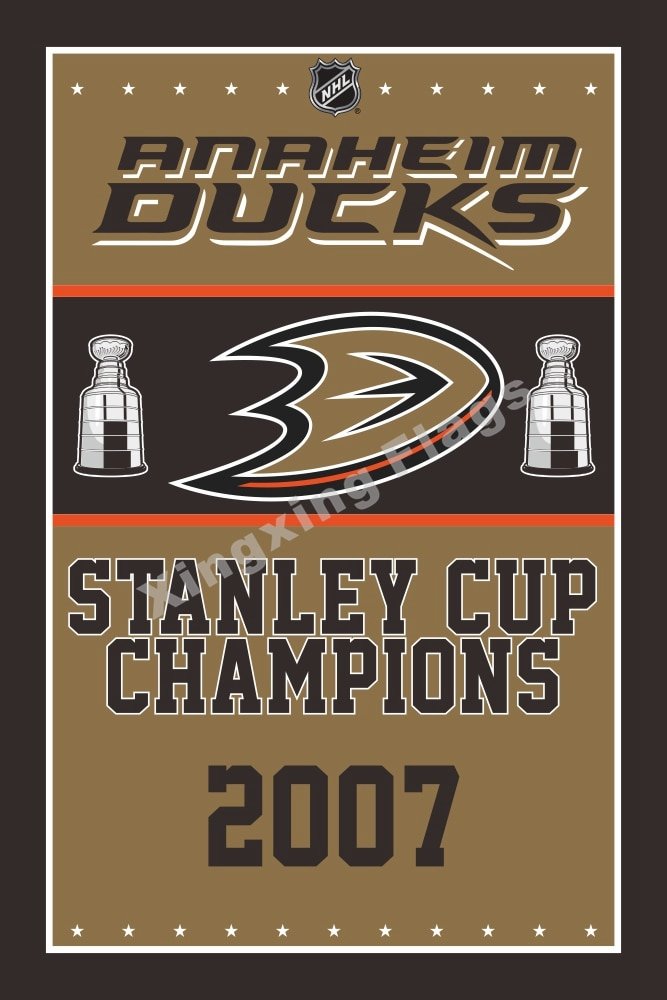 Anaheim Ducks Stanley Cup Champions Flag 3ft X 5ft Polyester NHL Banner ...
