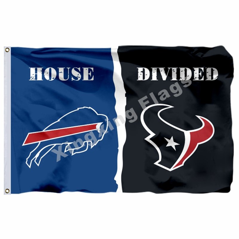 Buffalo Bills Houston Texans House Divided Flag 3ft X 5ft Polyester NFL ...