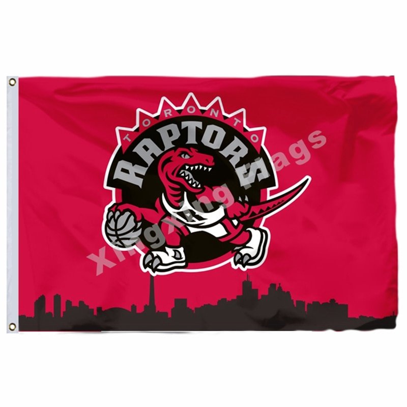 Toronto Raptors Toronto Skyline Flag 3ft x 5ft Polyester NBA Team ...