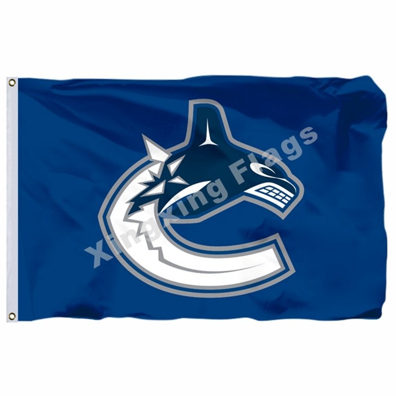 Vancouver Canucks Large Logo Flag 3ft x 5ft Polyester NHL Vancouver ...