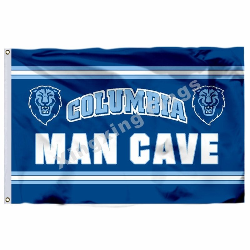 Columbia Lions MAN CAVE Flag 3ft x 5ft Polyester NCAA Columbia Lions ...