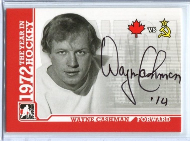 ITG 1972 The Year in Hockey Summit Series Autograph #A-WC2 Wayne Cashman