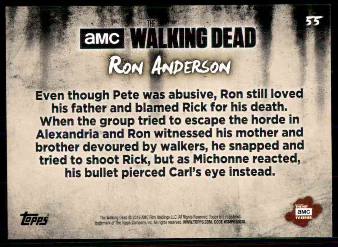 2018 Topps The Walking Dead Hunters & Hunted Orange Parallel #55 Ron ...