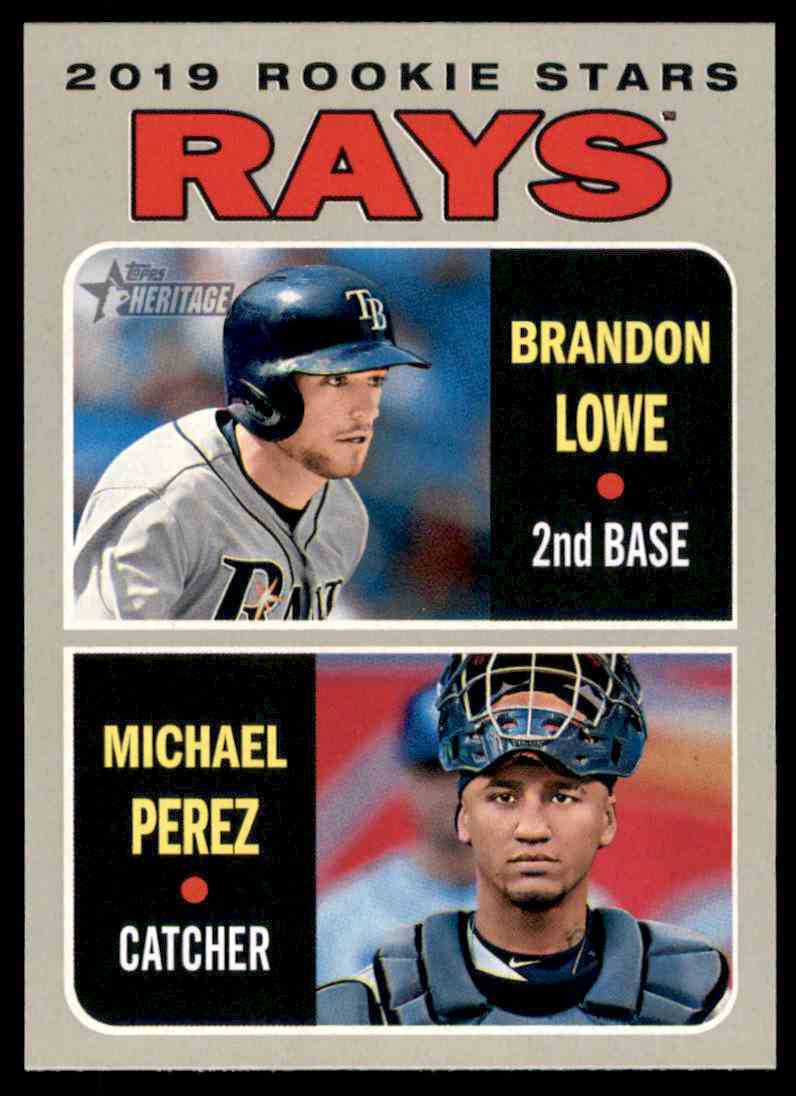 2019 Topps Baseball Heritage #9 Rookie Stars Rays Brandon Lowe Michael ...