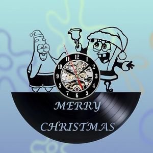 SpongeBob Vinyl Record Wall Clock SpongeBob Wall Home Decor Christmas Gift