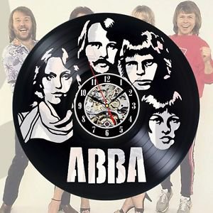 Abba Vinyl Record Clock Pop Rock Music Eurovision Costume Bee Gees ...