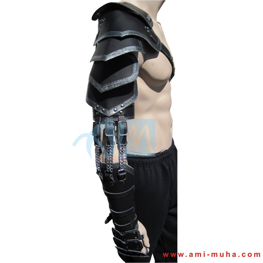Heavy Duty Leather Armor Full Arm Harness