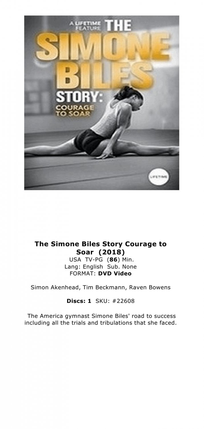 The Simone Biles Story Courage to Soar (2018) DVD HM-LT
