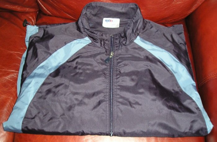 Mens Navy Blue Jerzees Wind Jacket Medium NEW