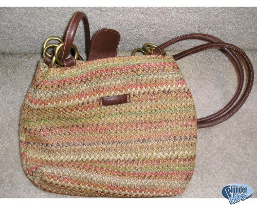 Rosetti Colorful Woven Purse Handbag Shoulder Bag Earthy Colors