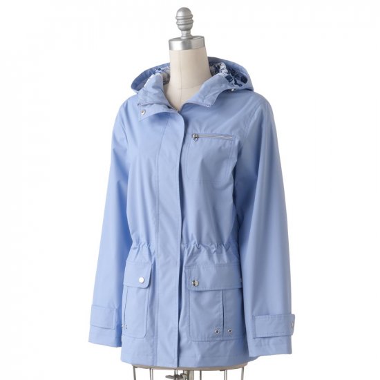 NEW FREE Country Womens Medium Anorak Jacket Blue Light Weight Long ...