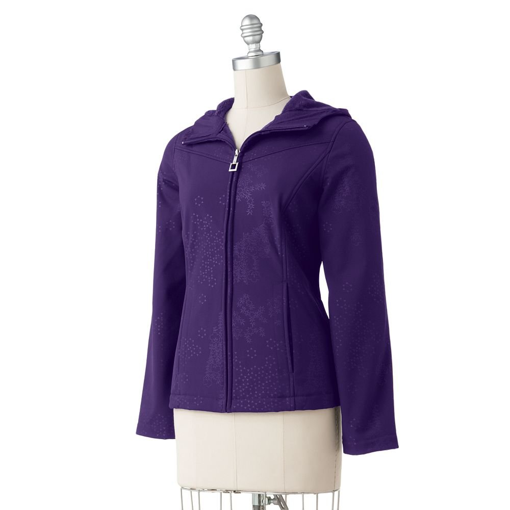 NEW Womens Soft Shell Coat Jacket ZeroXposur Sz. Large Purple $80