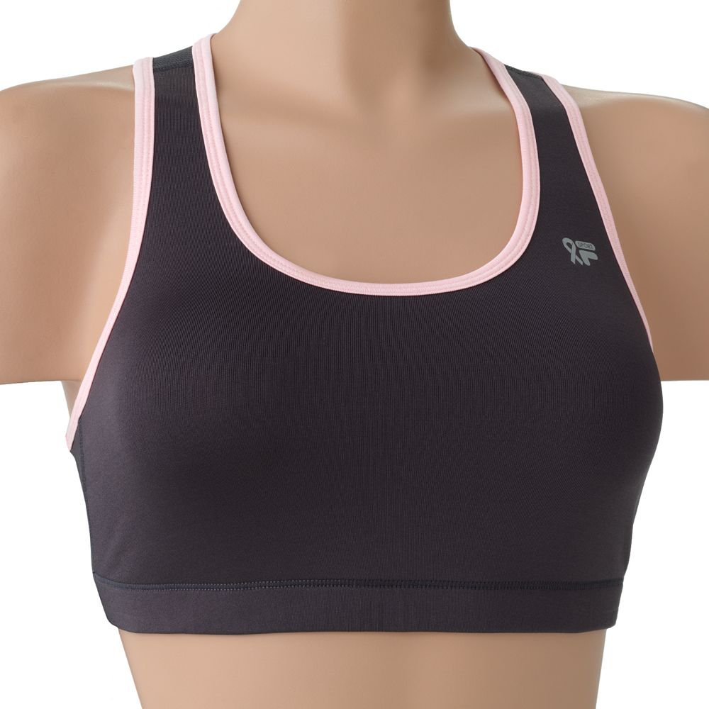NEW Breast Cancer Awareness BCA Sports Fitness Bra Racerback FILA Black ...