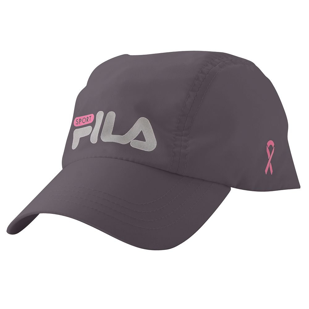 FILA Breast Cancer Awareness Baseball Style Hat Running Cap Gray OSFA NEW