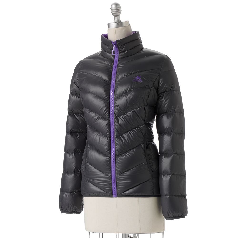 NEW Womens Puffer Down Coat Jacket ZeroXposur DARK GRAY Medium M $130