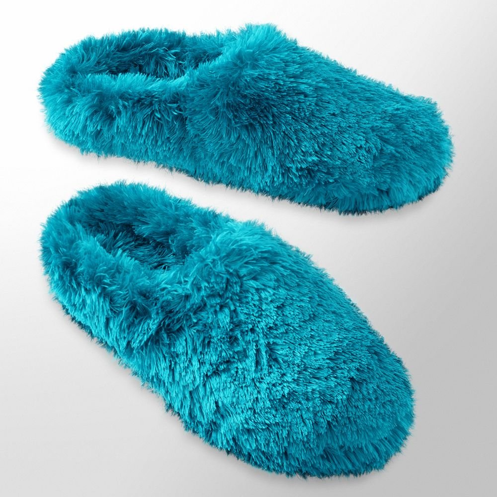 Womens Plush Clog Slippers by SO Turquoise Size Large NEW $28