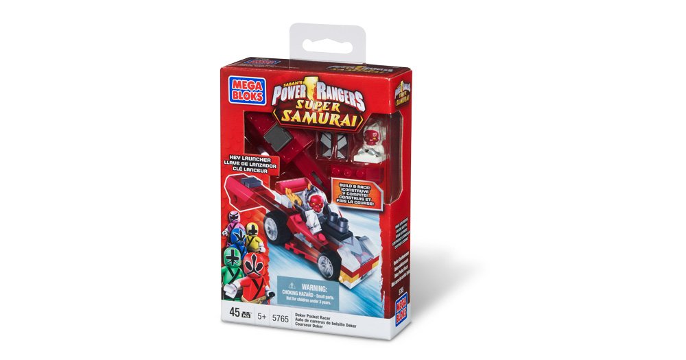 Mega Bloks Blocks Power Rangers Super Samurai # 5765 Deker Pocket Racer NEW