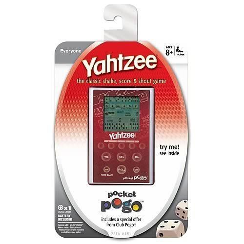 New Yahtzee Pocket Pogo Game by Hasbro - Pocket Pogo Battery Includes ...