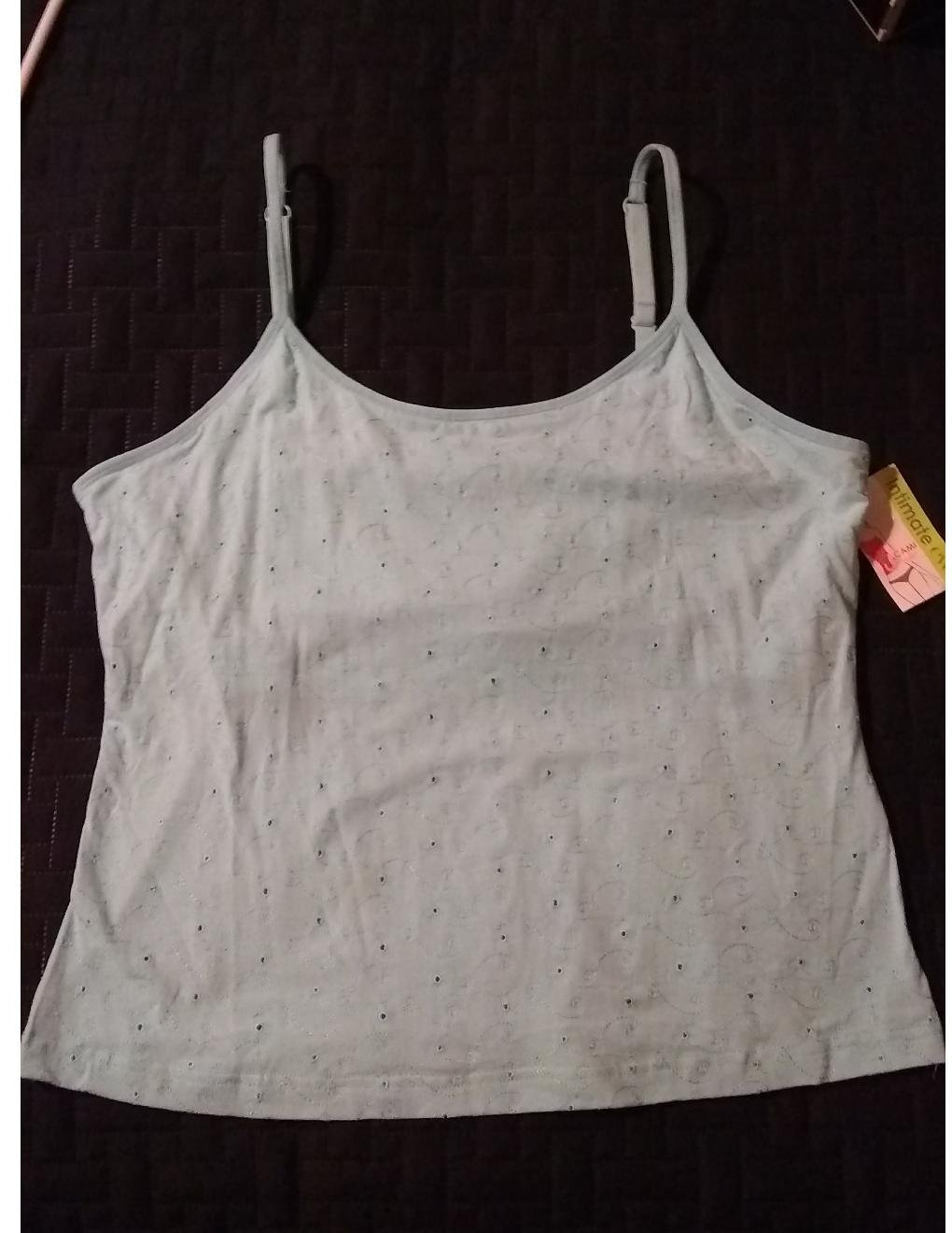 Intimate eve Cotton Spandex Camisole Womens Size 1X Mint Green NEW