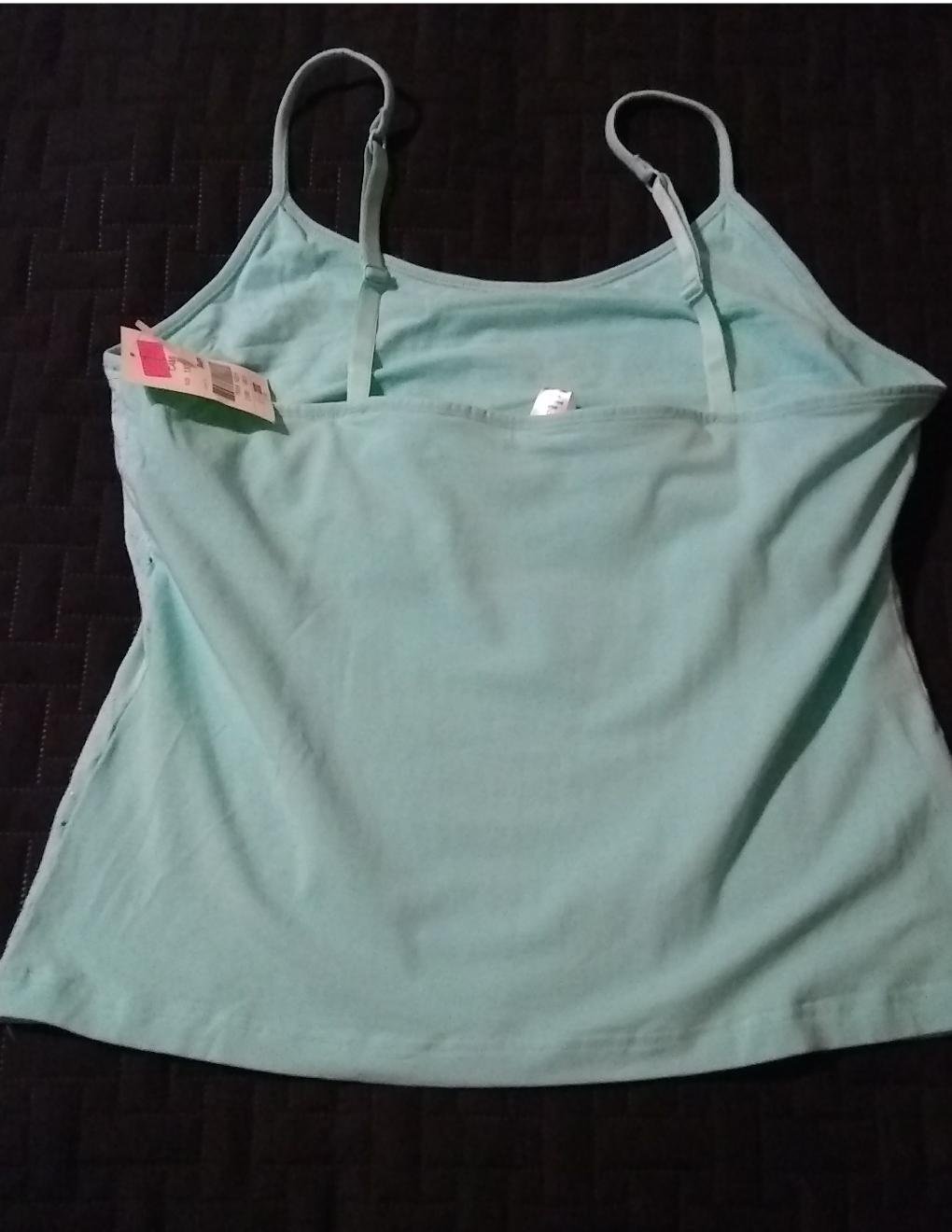 Intimate eve Cotton Spandex Camisole Womens Size 1X Mint Green NEW