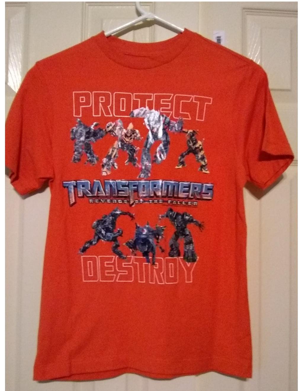 Vintage Large L Boys Protect Destroy Transformers SS Tee New w/Tags ...