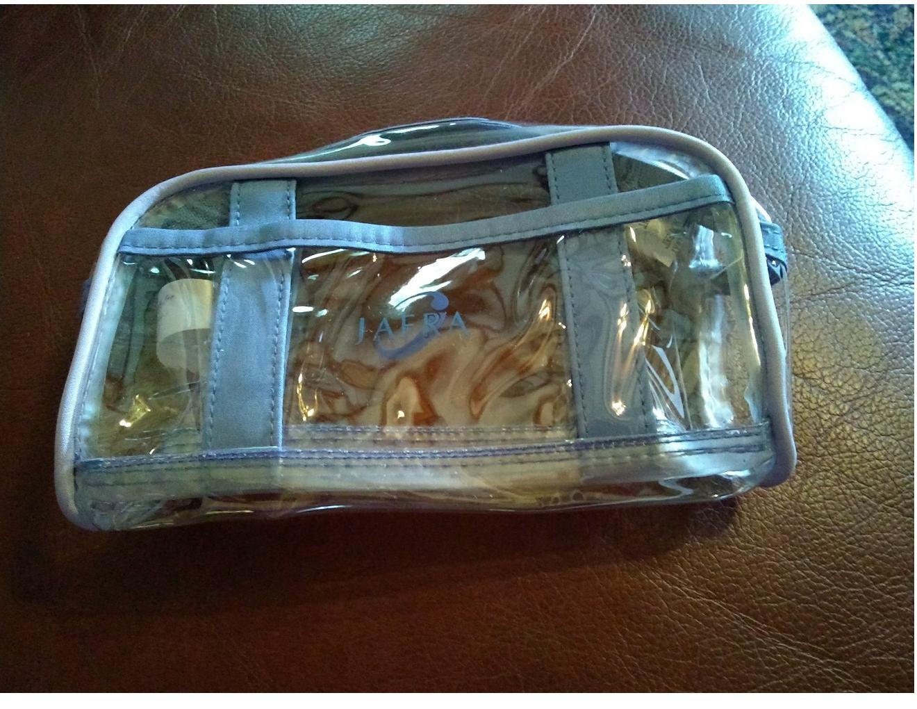 NOS JAFRA Travel Small Cosmetic Handled Bag Clear See-Through Versatile ...