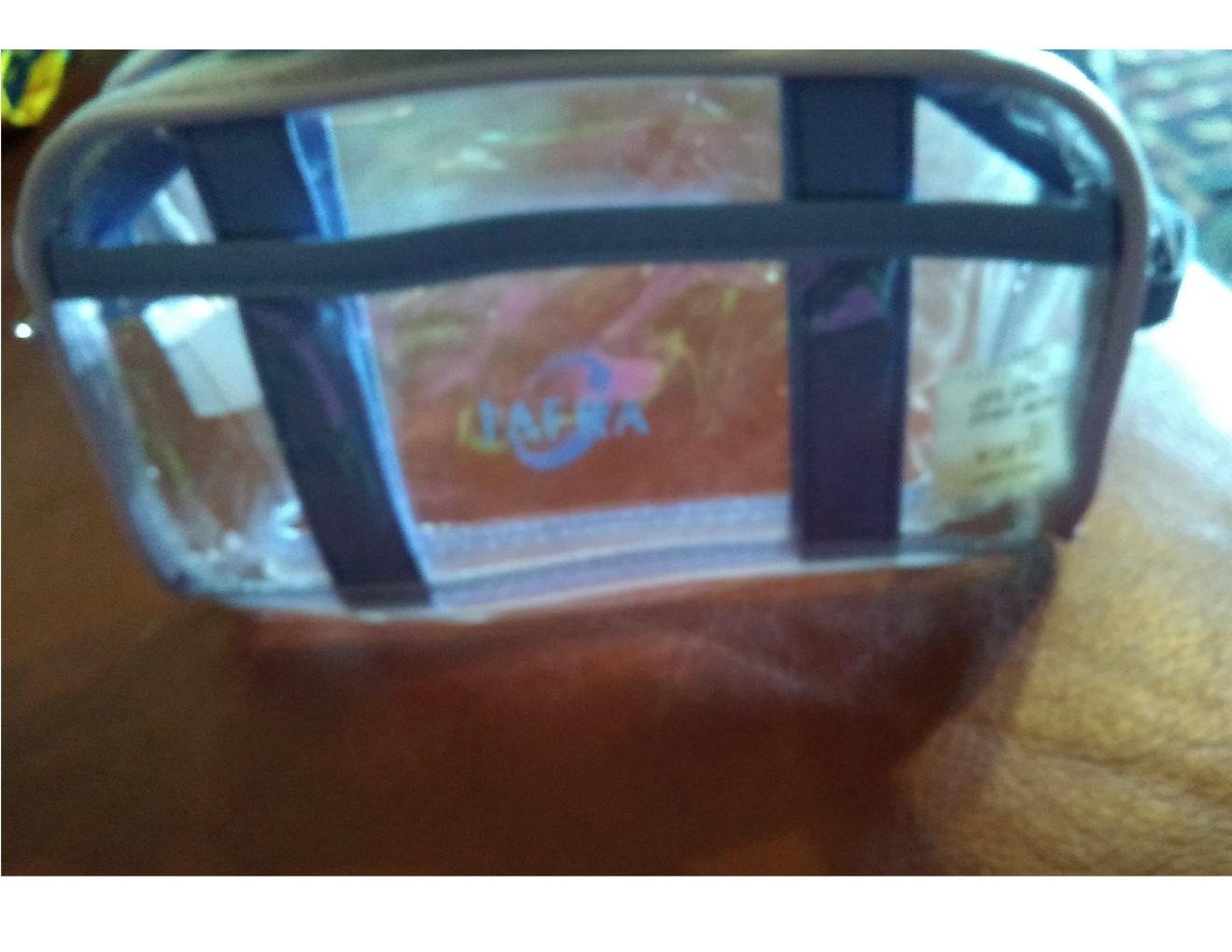NOS JAFRA Travel Small Cosmetic Handled Bag Clear See-Through Versatile ...
