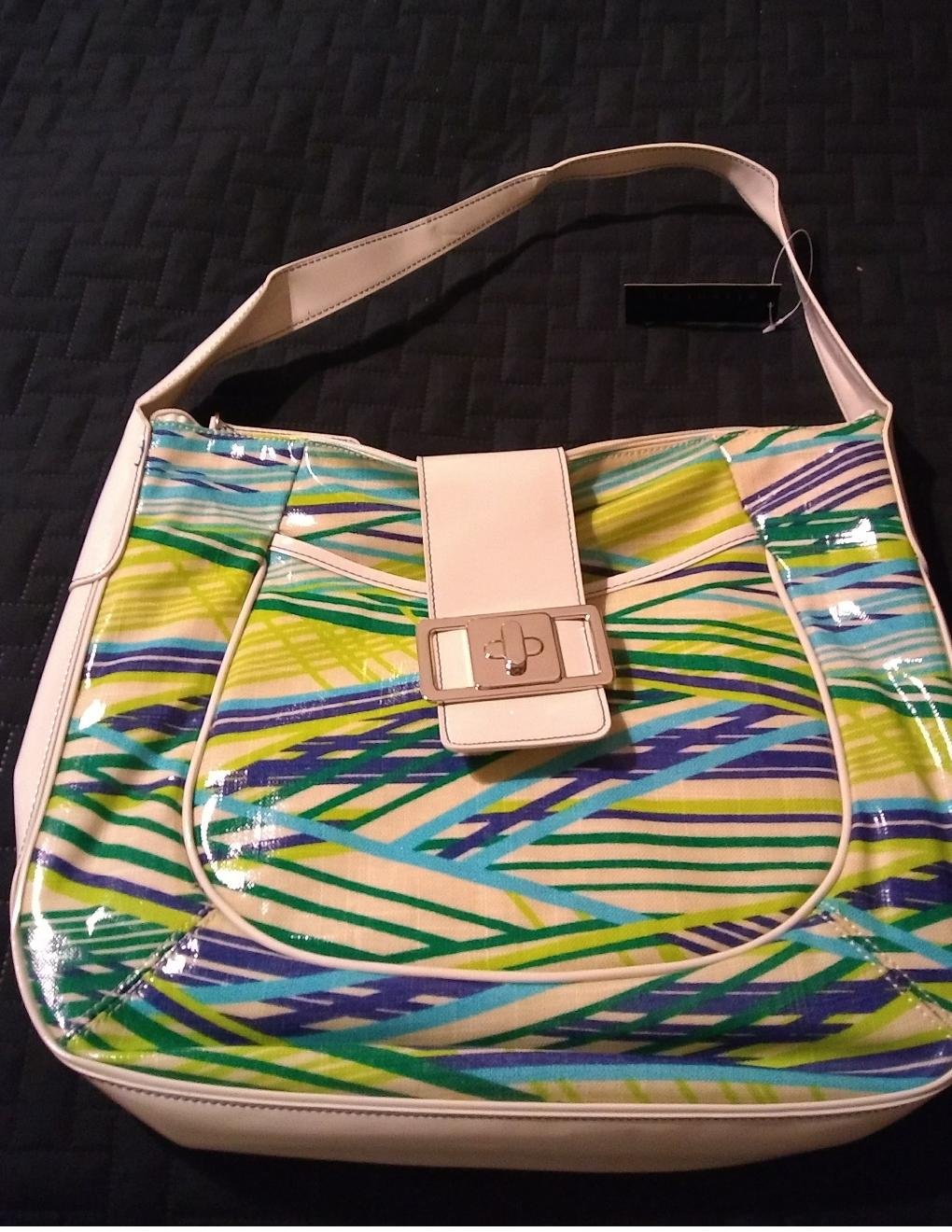Attention Brand Handbag Purse Shoulder Bag Locked Out Zip Close NEW