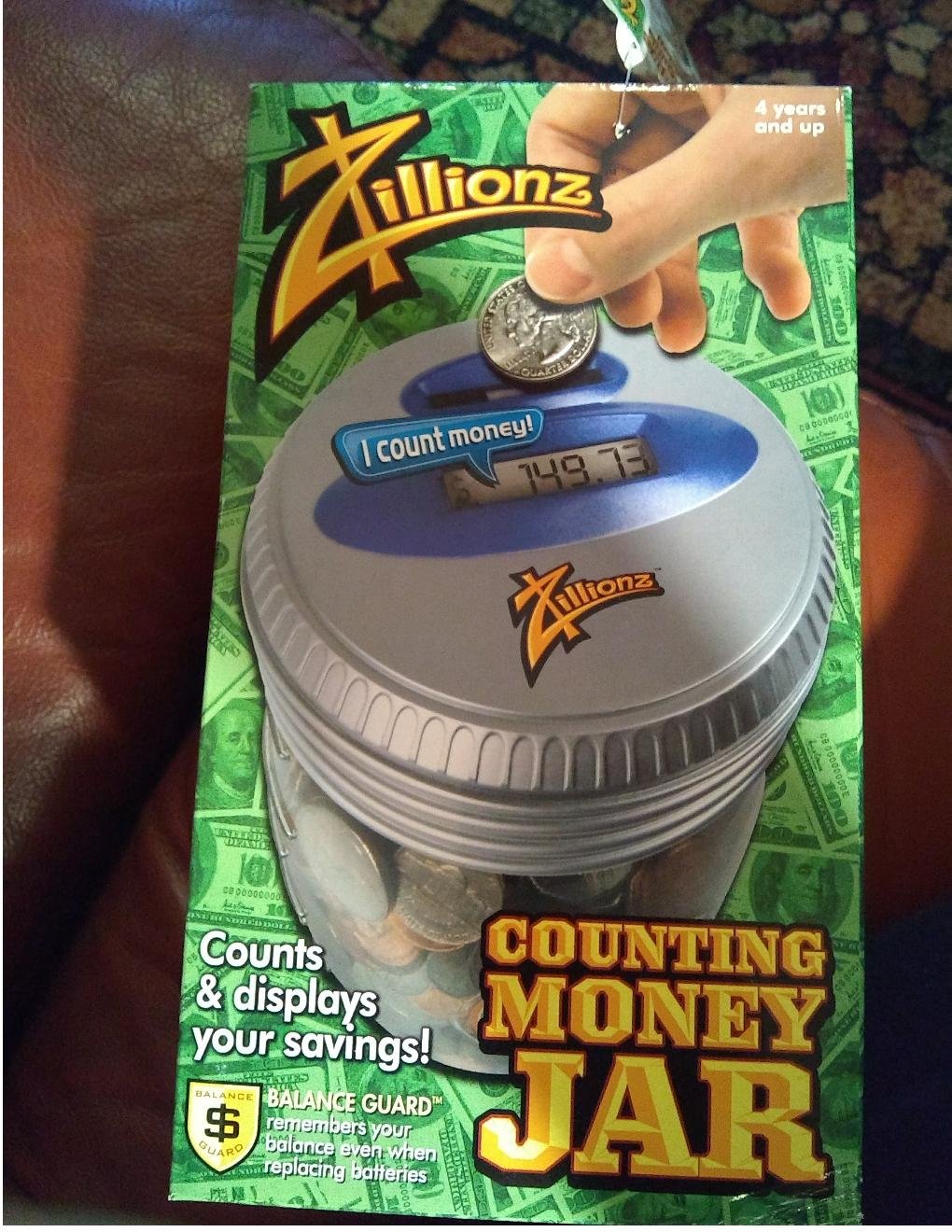 NEW Zillionz Electronic Money Jar in Box Age 4 and Up Counts Displays ...