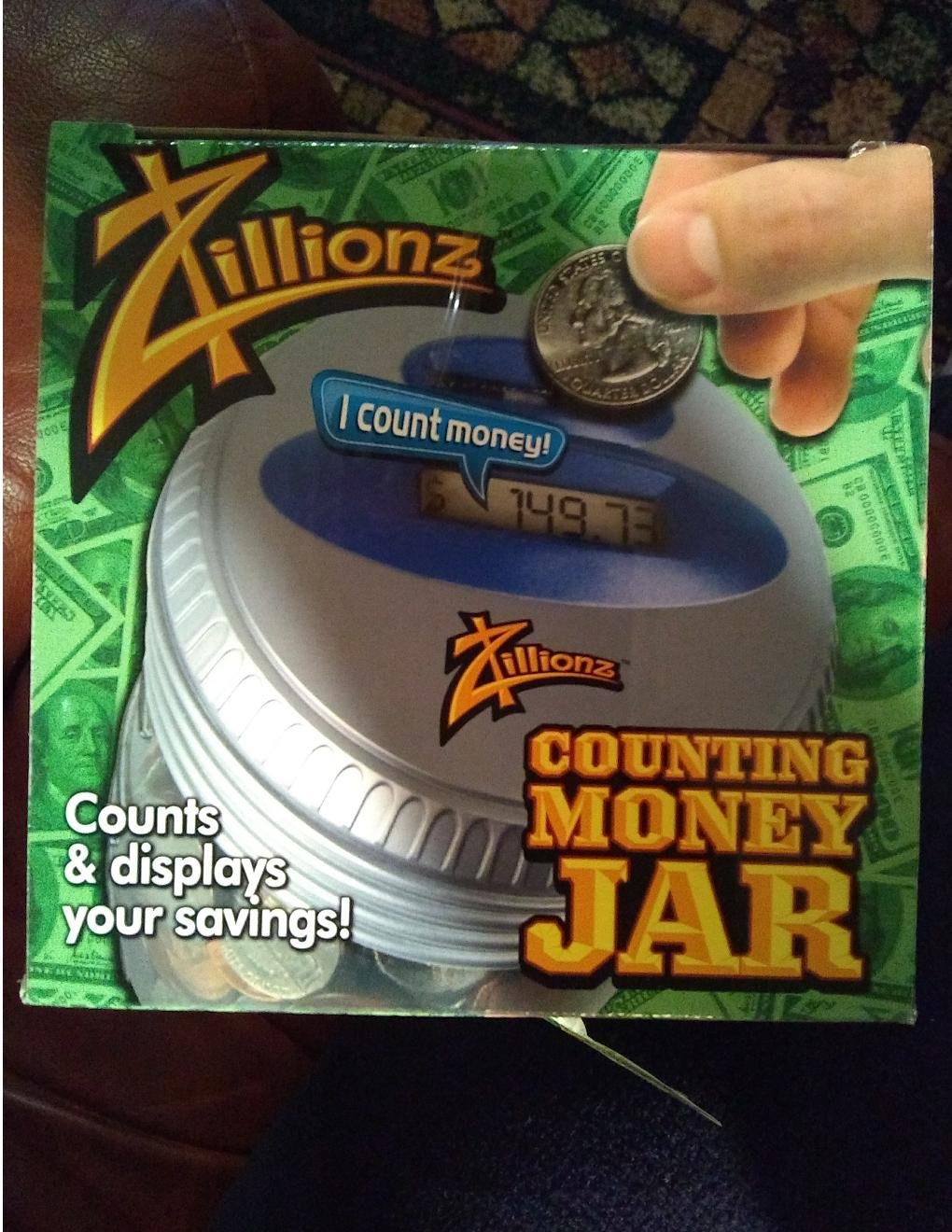 NEW Zillionz Electronic Money Jar in Box Age 4 and Up Counts Displays ...