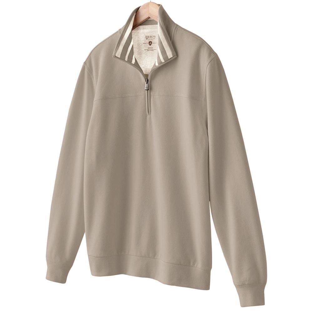 Arrow Brand Mens Fleece Zip Shirt Jacket Top Long Sleeve Sz 2XL Tans NEW